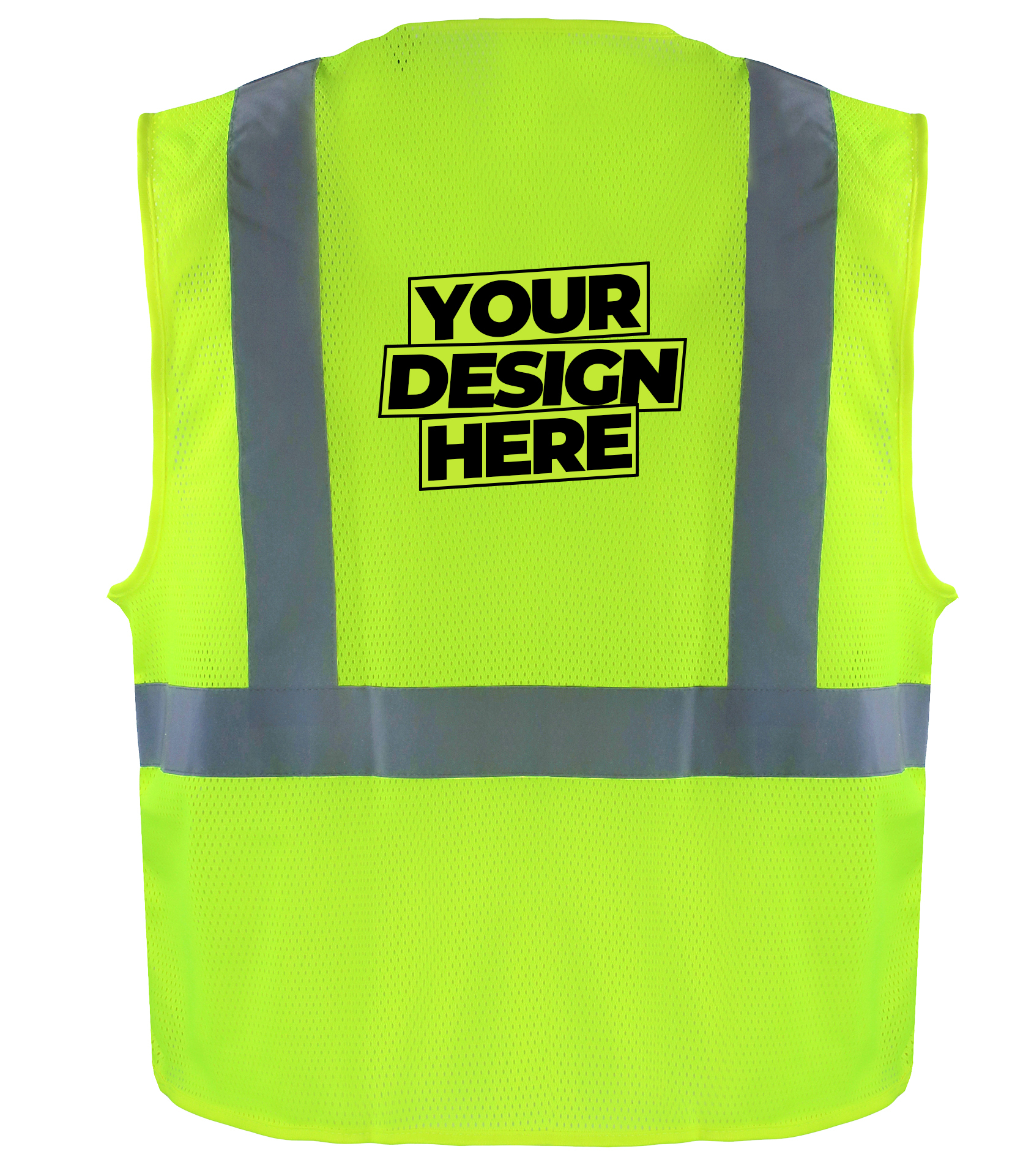 Custom Safety Brite HI VIS Mesh Safety Vest - RushPromo.com